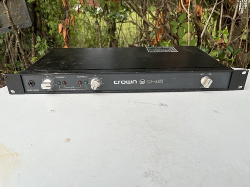 Crown D-45 Power Amplifier | Pro Audio 2-Channel Rackmount Amp | eBay