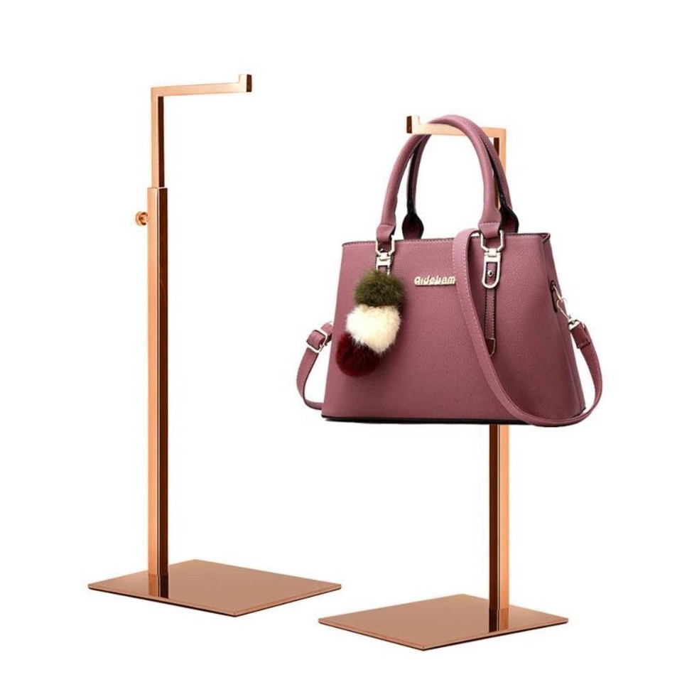Stainless Steel Purse Display Stand Metal Adjustable Handbag Rack ...