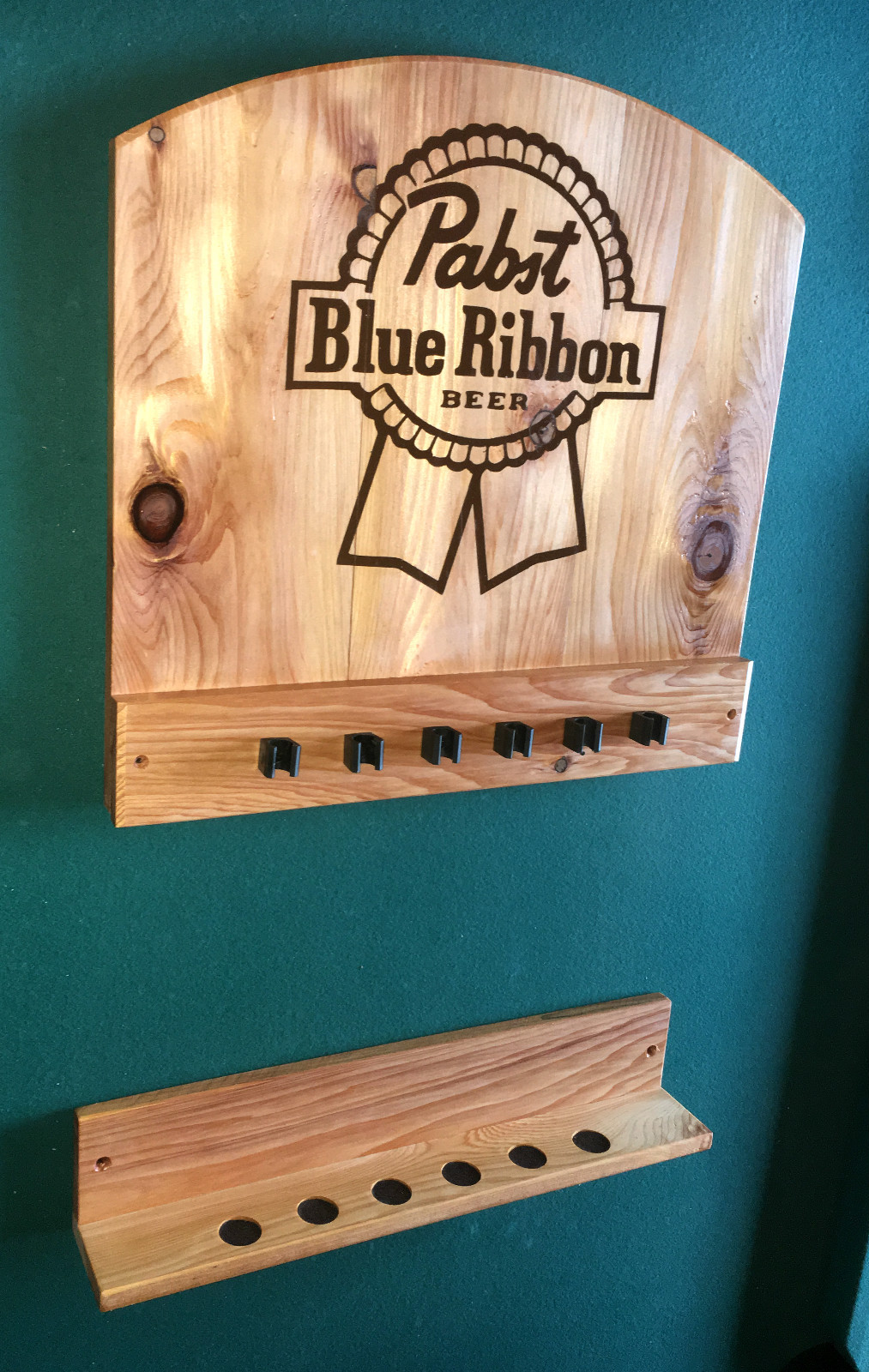 New Pabst Blue Ribbon pbr Wall Mount Billiards Pool Cue Stick Rack | eBay
