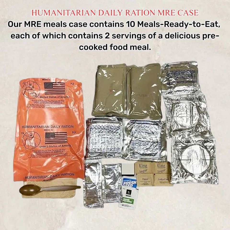 Humanitarian Daily Ration MRE Case - US FEMA Emergency rations MRE. | eBay