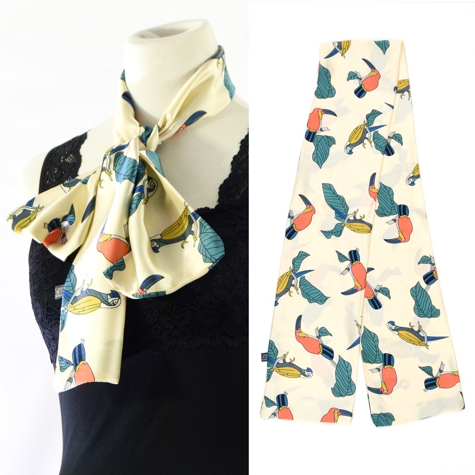 Fashion Satin Long Narrow Scarf | eBay