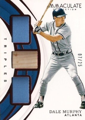 DALE MURPHY 2019 Panini Immaculate Collection Bat & Jersey /25 Atlanta ...