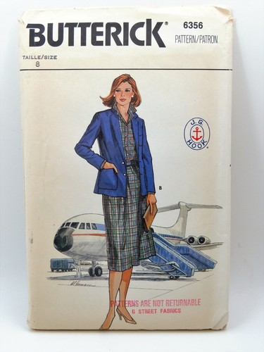 Vintage Butterick Sewing Pattern 6356 Size 8 Uncut | eBay