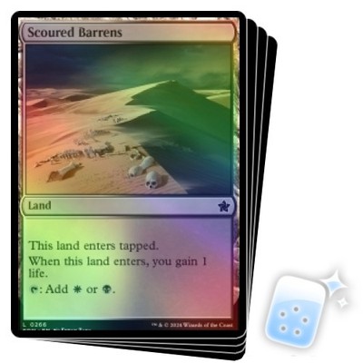 FOIL SCOURED BARRENS X4 Foundations FDN Magic MTG MINT CARD | eBay