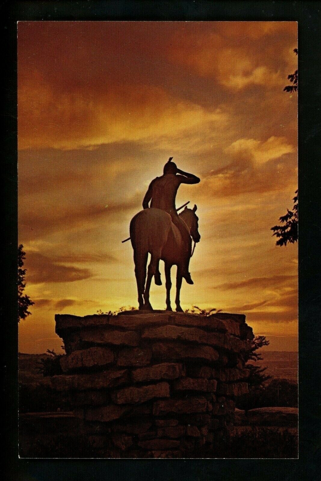 Native Americana postcard The Scout Indian Statue, Kansas City ...