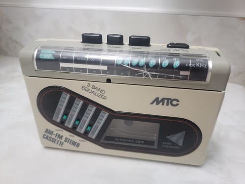 Rare MTC AM/FM Stereo Cassette Player Portable MW-993E 3 Band EQ ...