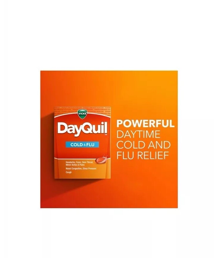 Vicks DAYQUIL Cold & Flu Multi-Symptom Relief LiquiCaps - 16 Capsuls ...