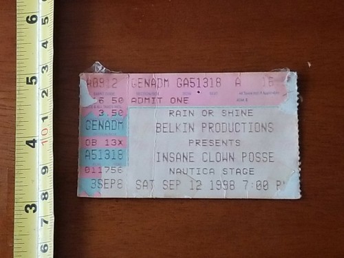 ICP INSANE CLOWN POSSE CLEVELAND TICKET STUB 1998 | eBay