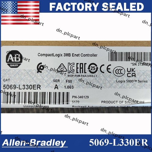 Sealed Allen Bradley 5069-L330ER Series A CompactLogix 3MB Enet PLC ...