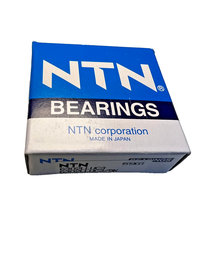 (2Pack) 6302 LLU/C3 NTN Deep Groove Ball Bearing Rubbers Seal ...
