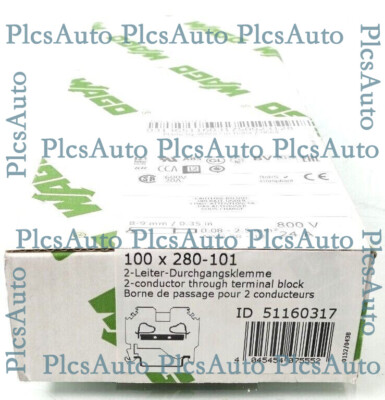 100x Wago 280-101 2-Conductor Through Clamp 51160317 | eBay