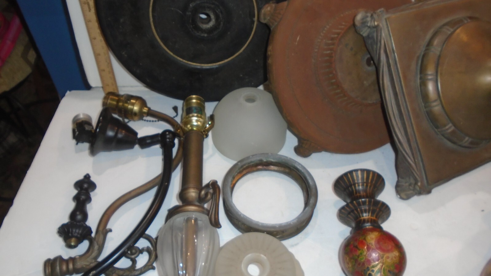 Lot of Vintage floor Lamp parts | eBay