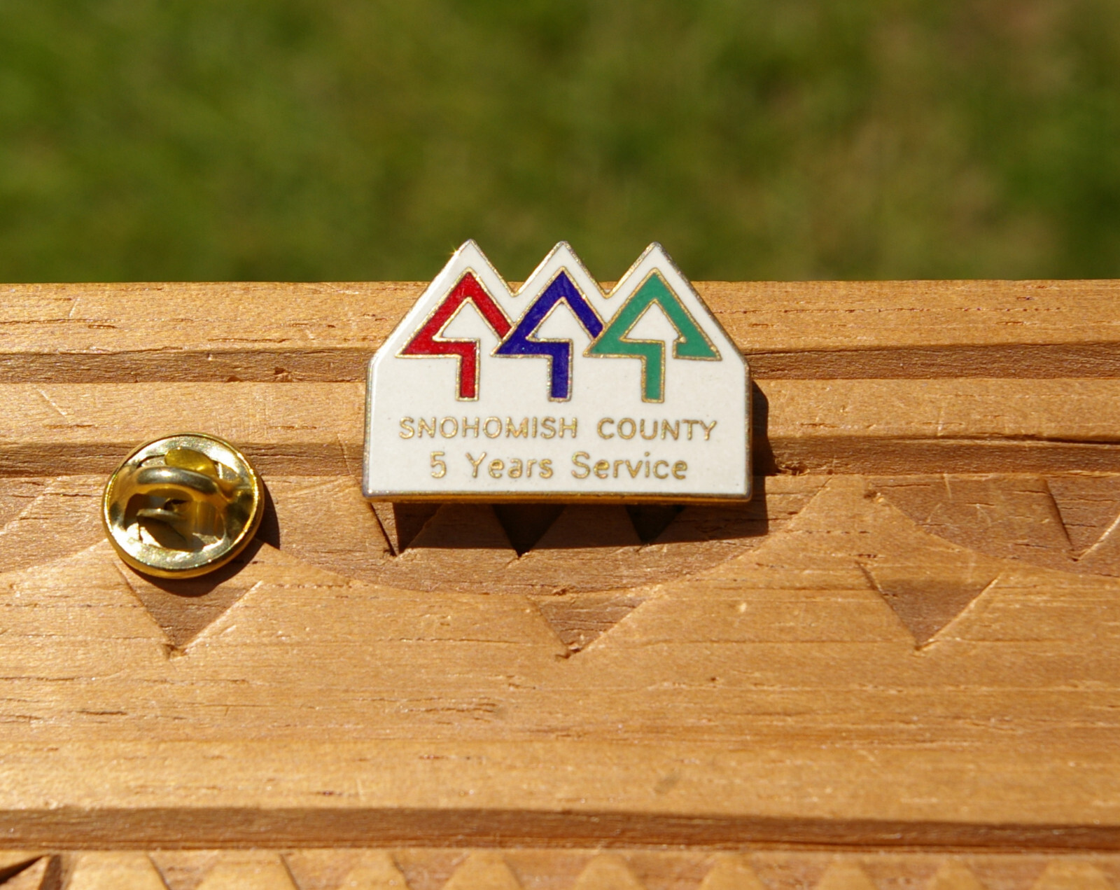 Snohomish County 5 Years Service WA 1 1/8" Gold Tone Metal & Enamel Pin ...