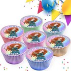 PRINCESS MERIDA BRAVE PERSONALISED EDIBLE CAKE TOPPER & CUPCAKE TOPPERS ...