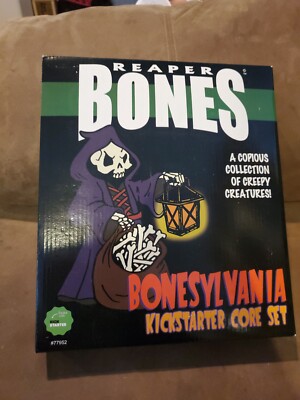 OPEN BOX Reaper Bones Bonesylvania Kickstarter Core Set Miniatures ...