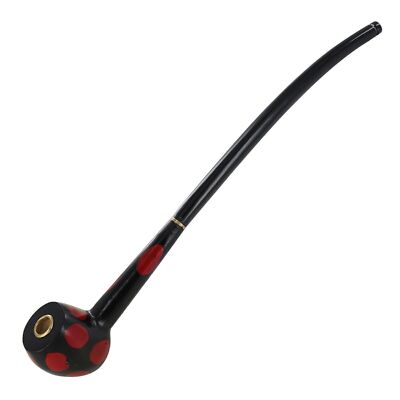 Long Churchwarden Tobacco Pipe Wooden Long Stem Smoking Pipe 15.5 ...
