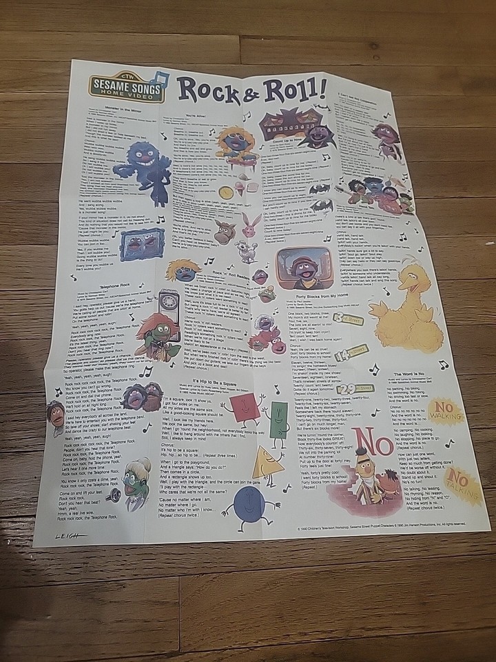 Sesame Songs Home Video Rock & Roll (VHS, 1990) - | eBay