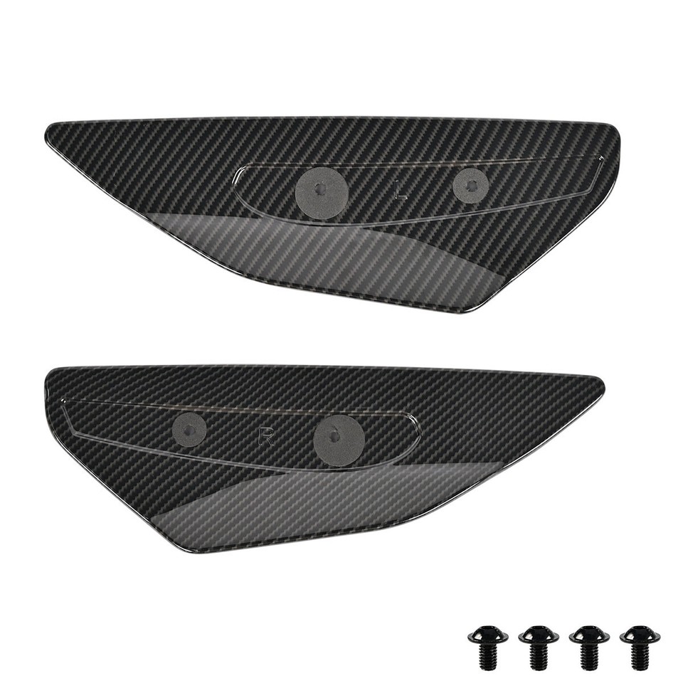 2* For Corvette C8 2020-2024 Carbon Fiber Rear High Wing Spoiler Side ...