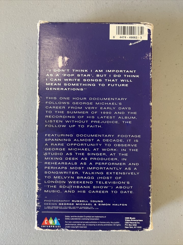 George Michael CBS Documentary VHS TAPE (1990) | eBay