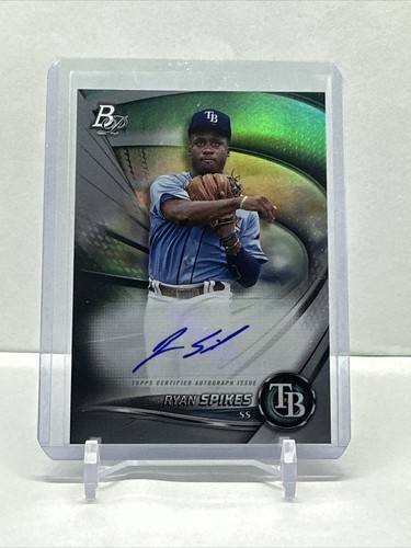 2022 Bowman Platinum Ryan Spikes Auto Tampa Bay Rays Rookie Autograph # ...