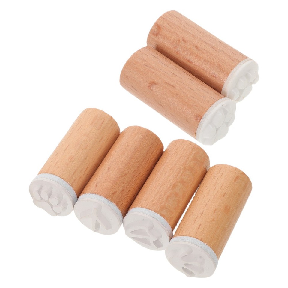 6 Pcs Animal Print Rubber Stamps Decorative Stamper Small Footprint ...