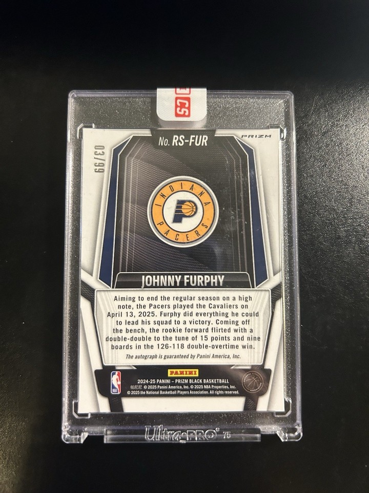 Johnny Furphy Prizm Black Red Rc Auto Sealed /299 | eBay