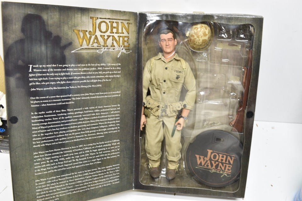 John Wayne Pacific Marine 1/6 Action Figure USMC Sideshow Collct. Broke ...
