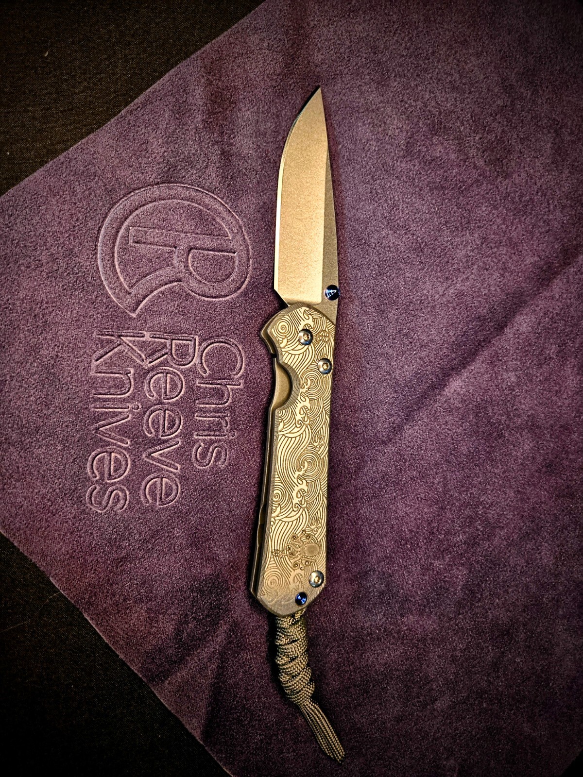 Chris Reeves Small Sebanza 31 - Wave Kraken - Droppoint Knife ...
