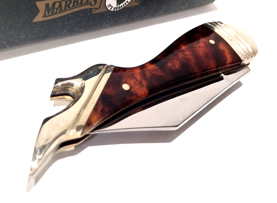 Marbles Smooth Tortoise Handles Lady Leg High Heel Shoe Folding Pocket ...