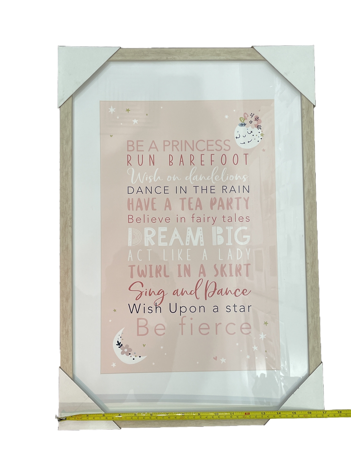 Baby Pink Framed Glass Print | eBay