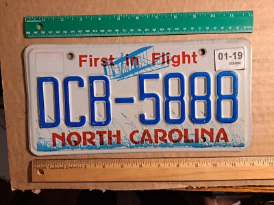 License Plate, North Carolina, Wright Bros. Plane, Passenger, Triple 8 ...