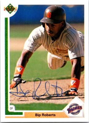 Bip Roberts signed Baseball Card San Diego Padres 1991 Upper Deck #271 ...