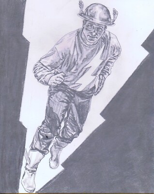Jay Garrick the Flash original pencil drawing DC Comics superhero | eBay