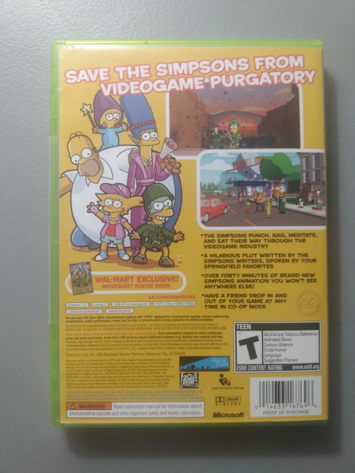 The Simpsons Game (Microsoft Xbox 360, 2007) CIB With Poster ...