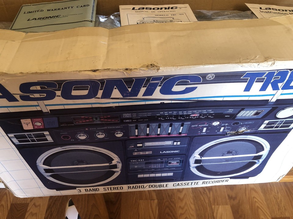 Lasonic TRC-931 Boom Box Ghetto Blaster Cassette Players Open Box | eBay