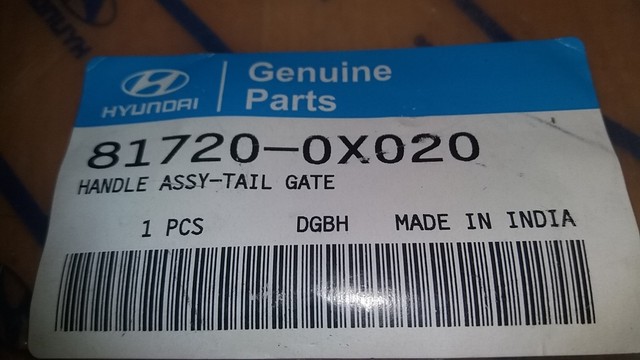 2014 Hyundai I10 5 Door Petrol 81720-0x020 Tailgate Handle for sale ...