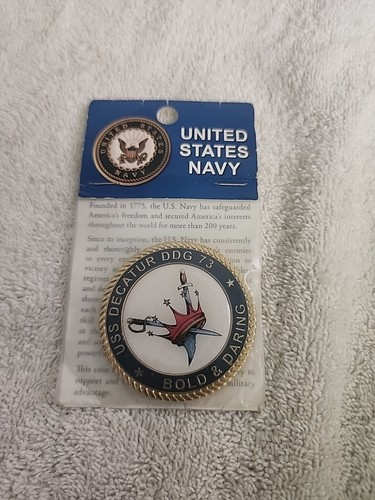 RARE USS DECATUR DDG 73 DECKPLATE SUB USN NAVY MILITARY CHALLENGE COIN ...