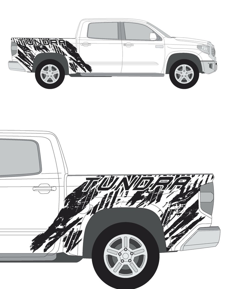Truck Mud Splash Vinyl Graphic Sticker for Toyota Tundra. Set of 2 ...
