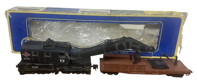 AHM 5216 Illinois Central ICX110 Wrecking Crane & IC 5211 Work Car HO ...