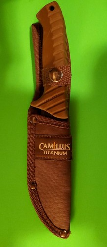 Camillus Titanium 440 Tan Fixed Blade Knife | eBay