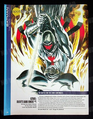 Azrael Batman DC Comics 2009 Trade Print Magazine Ad Poster ADVERT | eBay