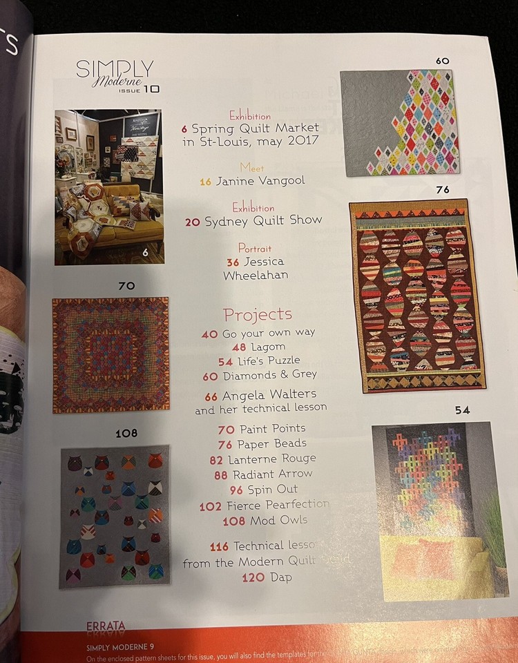 QUILTMANIA - Simply Moderne Quilts & Crafts Magazine Issue 10 | eBay