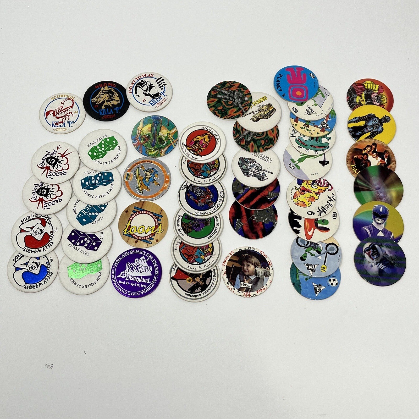 ULTRA RARE Vintage 1990s POGS Lot - Power Rangers, Disney, Imperial ...