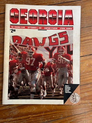 1987 Georgia Bulldogs v Virginia Cavaliers Football Program Rodney ...