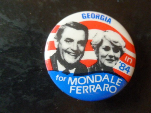 Presidential Georgia Mondale Ferraro Pin Back Political Campaign Button ...