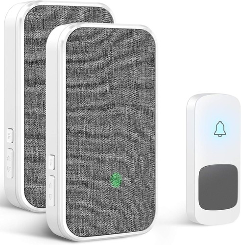 Wireless Doorbell, Remote Door Bell Ringer Wireless Long Range 1300FT ...