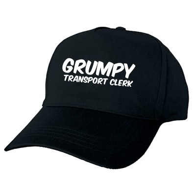 Work Hat with GRUMPY TRANSPORT CLERK CAP Print – Custom Text Option ...