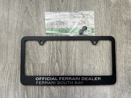 New RARE Ferrari Dealer SOUTH BAY Matte Black Metal License Plate 458 ...