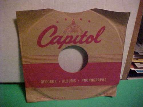 CAPITOL RECORDS INC. COMPANY USA FACTORY PAPER SLEEVE ONLY NO RECORD 10 ...