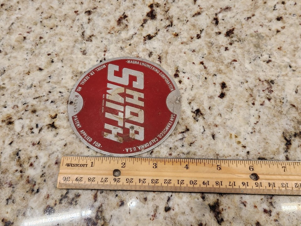 Vtg Shopsmith 10E Headstock 4" Round Logo Emblem MAGNA Shop Smith | eBay